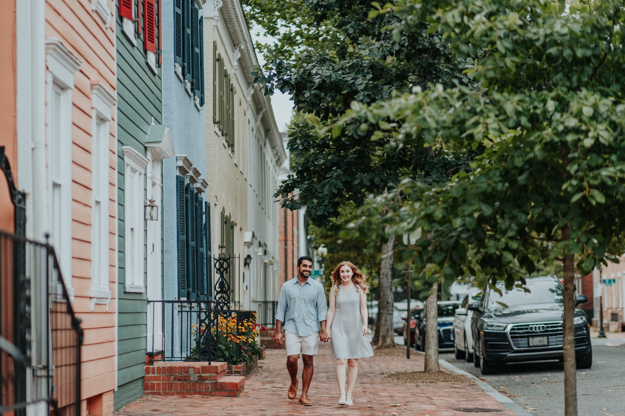 Fun Summer Georgetown Engagement Session (Washington DC) /Megan & Neil