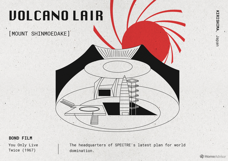 INFOGRAPHIC: The most stunning buildings found in James Bond films ...