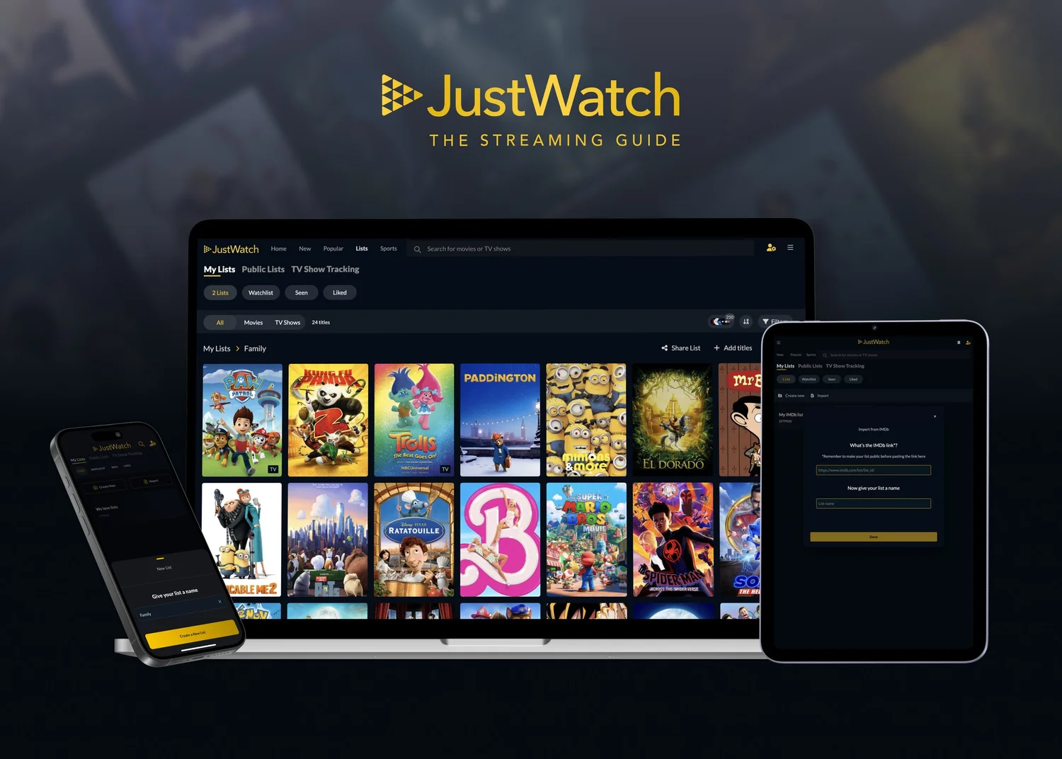 JustWatch adds new lists feature and imports your IMDb lists — Every ...