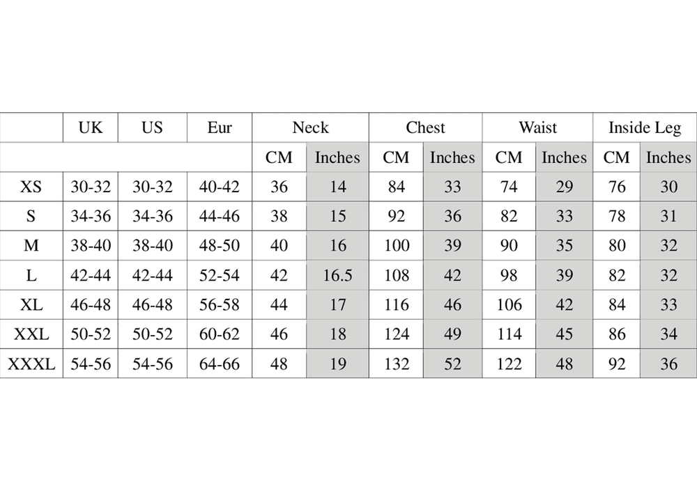 SIZE CHART — ZARAMIA AVA | LEEDS ETHICAL FASHION DESIGNER & SUSTAINABLE ...