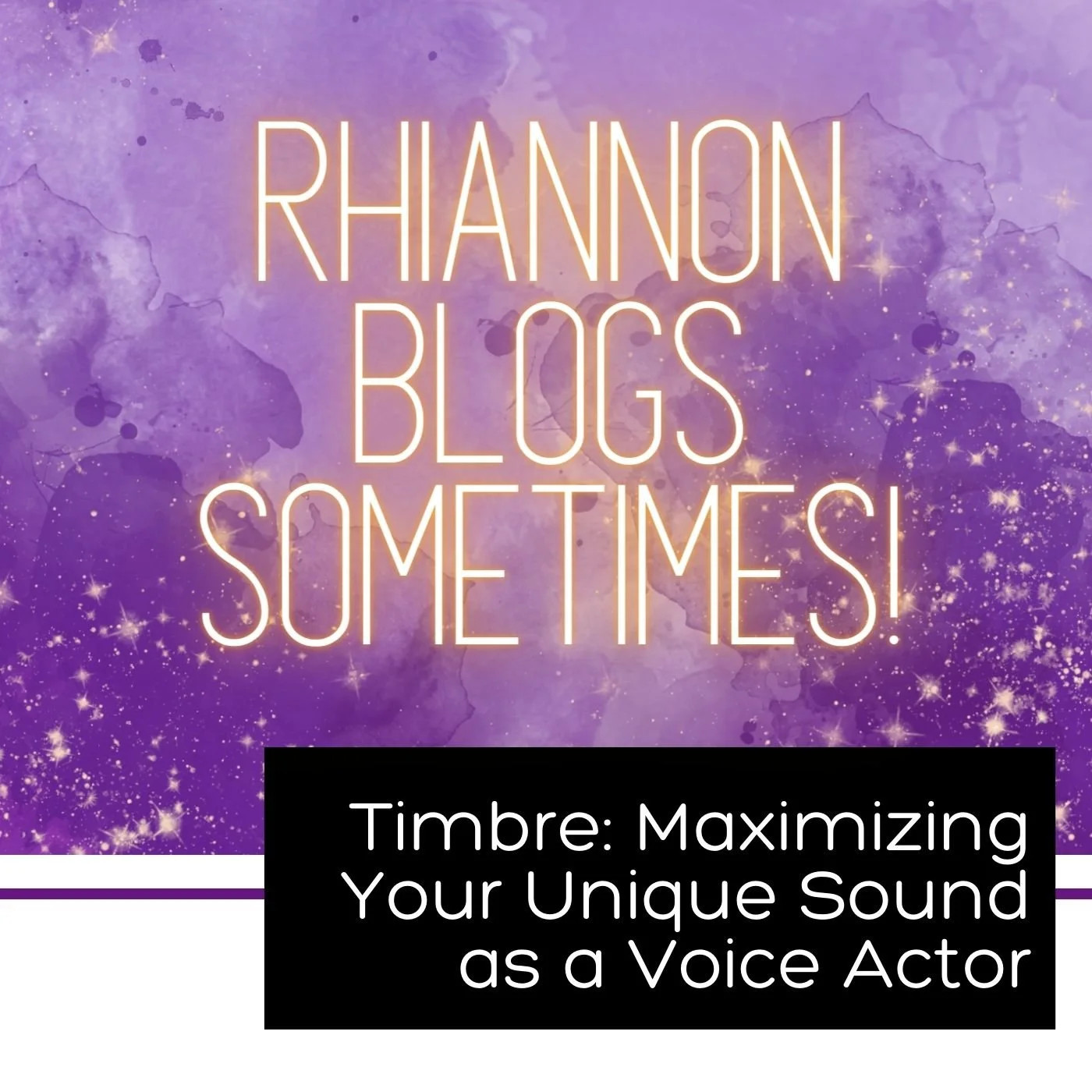 Blog — Rhiannon Moushall - Actor. Singer. Voice Actor.