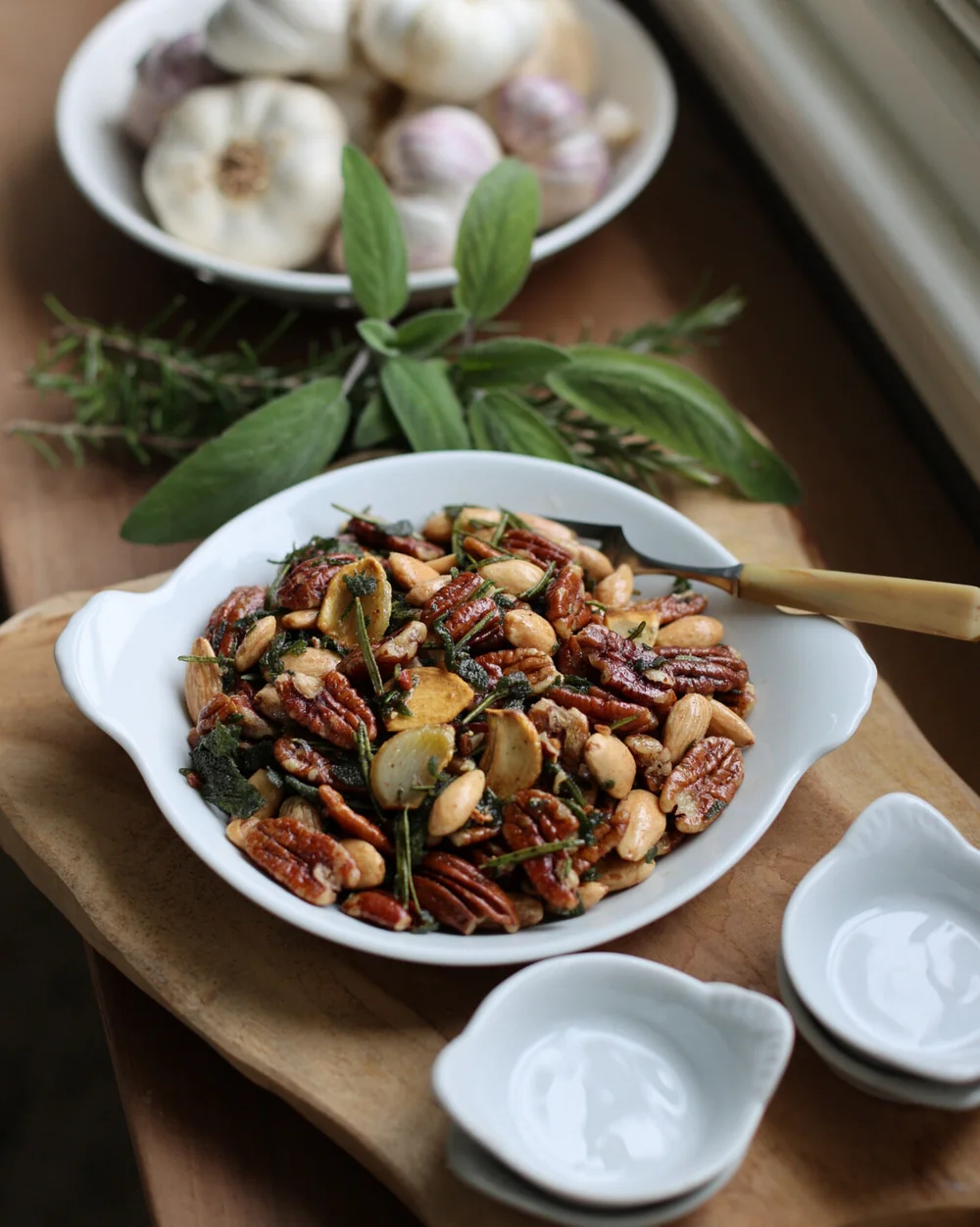 Mixed Nuts with Crispy Sage and Garlic — Rabbit Hill Normandy