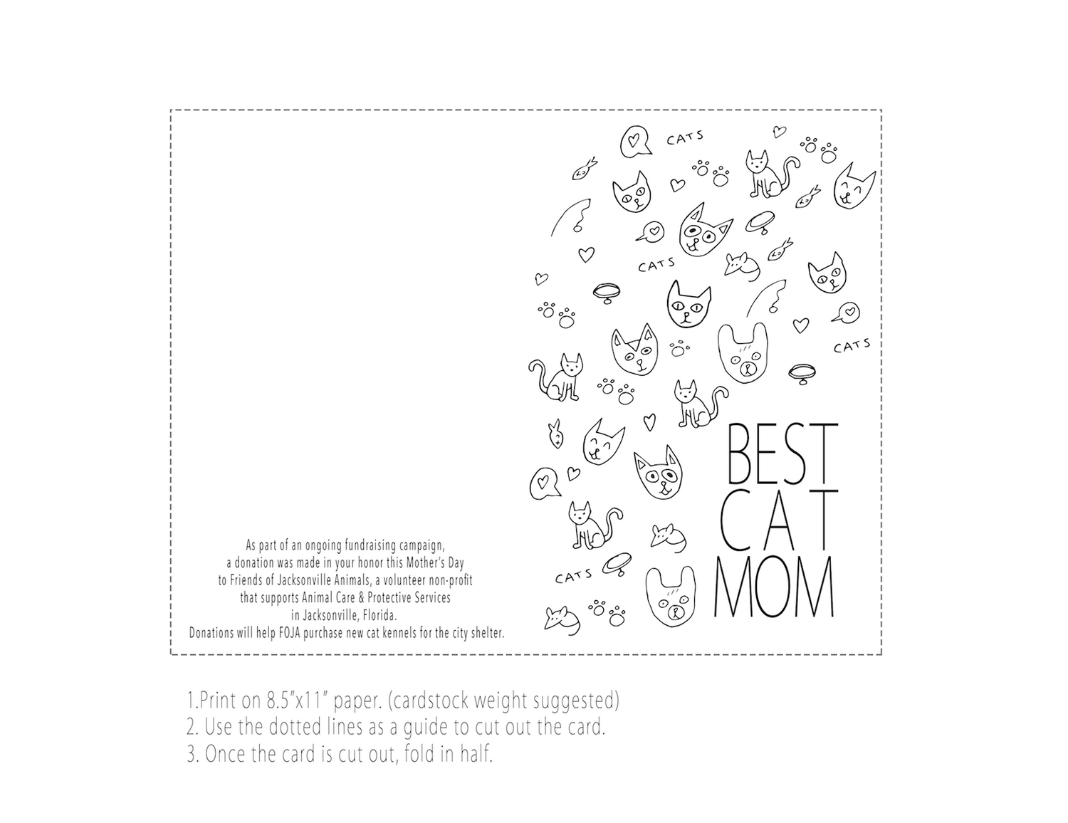 Printable Mothers Day Cards With Cats