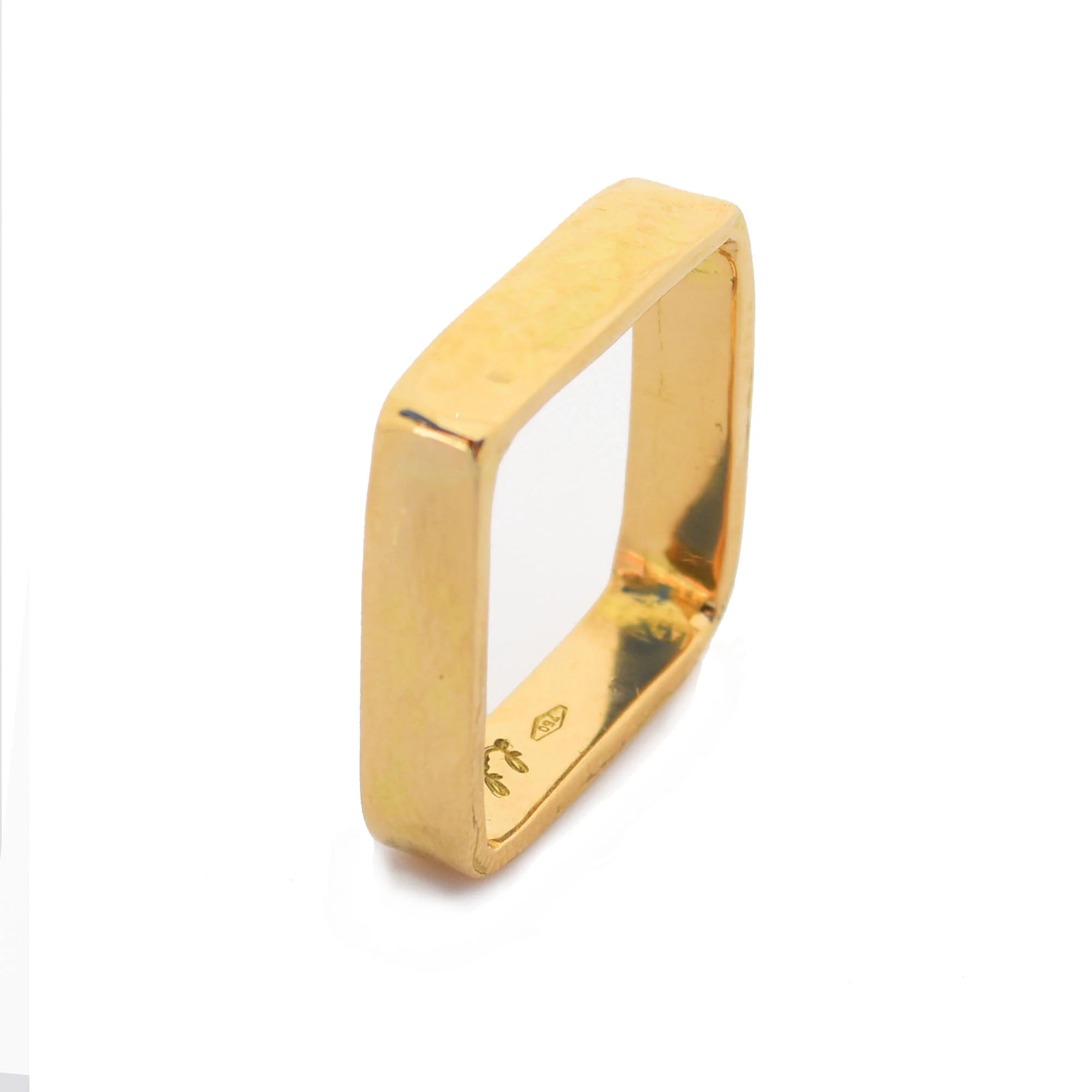 18K Gold Unique Square Ring