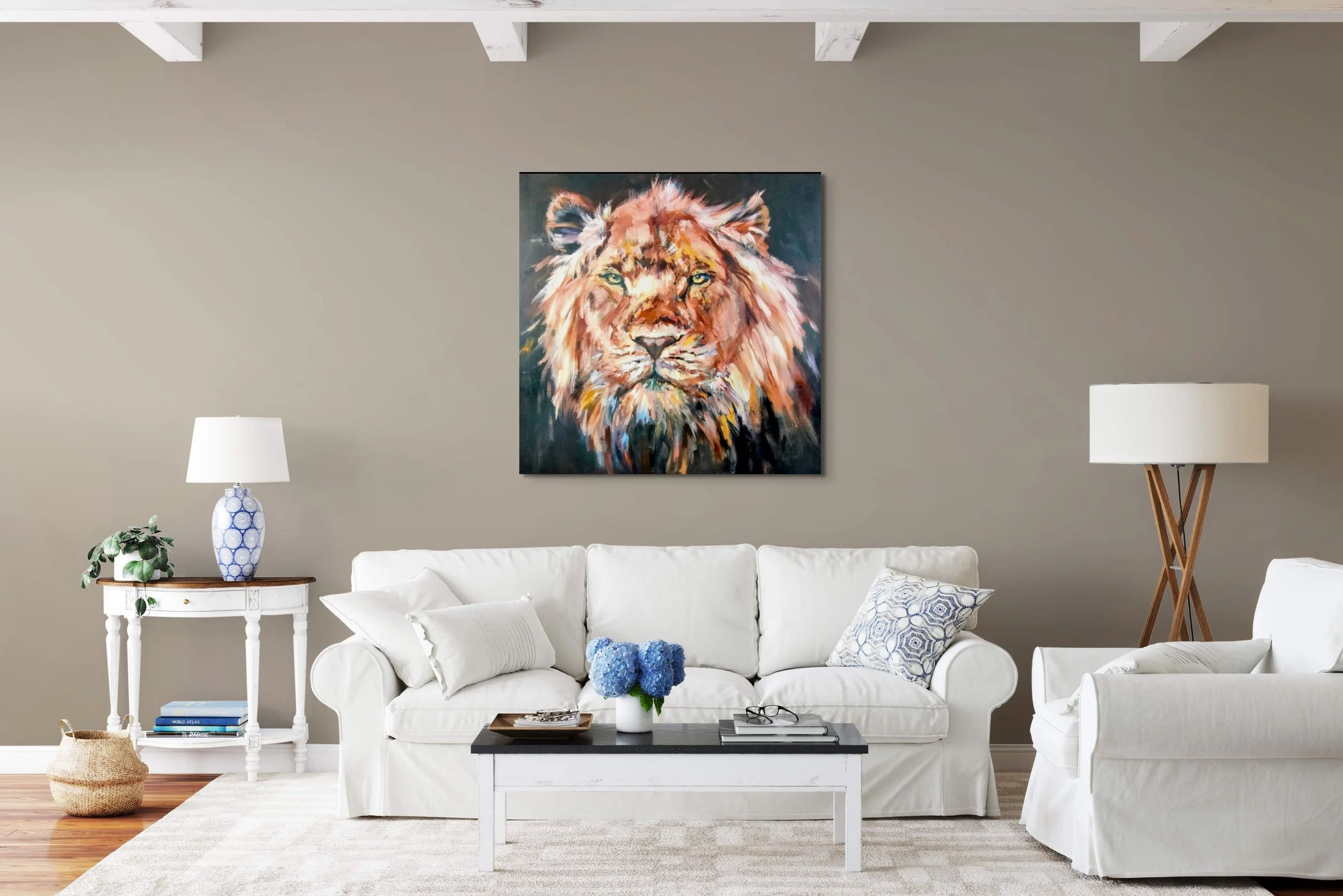 painting of a lion — Fine Art Paintings For Sale UK