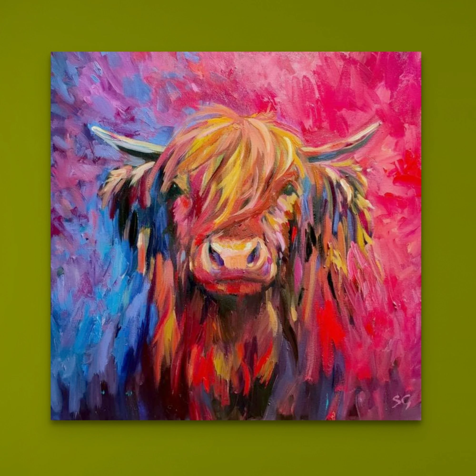 Colourful Cow Painting — Susan Gardner - Fine Art