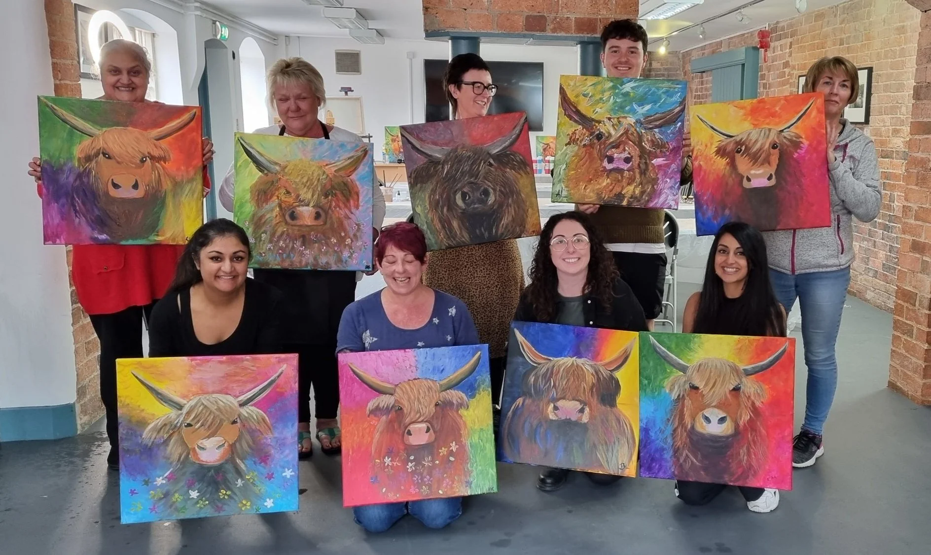 Rainbow Cow Painting Course — Susan Gardner - Fine Art
