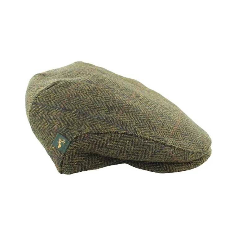 Mucros Weavers Dark Green Herringbone Cap — Fáilte Irish Import Shop