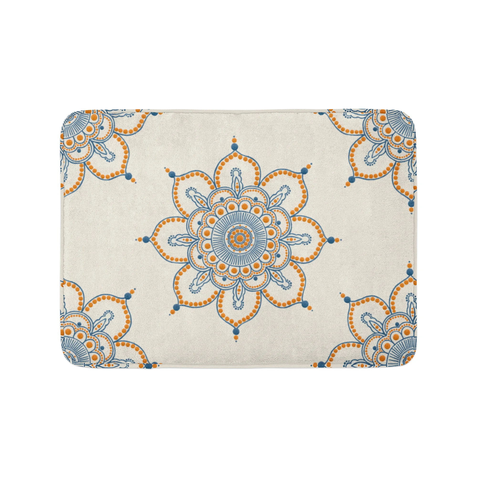 Blue Mandala by Erin Witters - Bath Mat — Beach Surf Decor by Nature ...