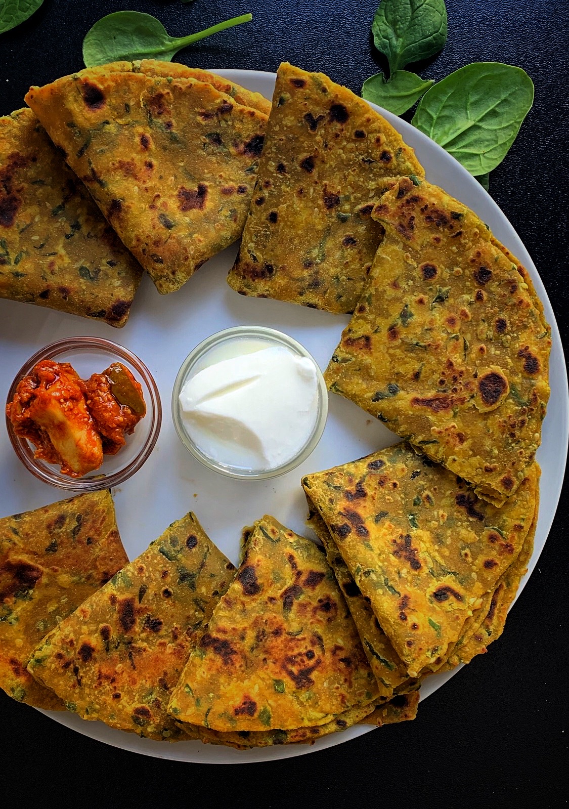 Palak / Spinach Paratha — Fork n Scissors