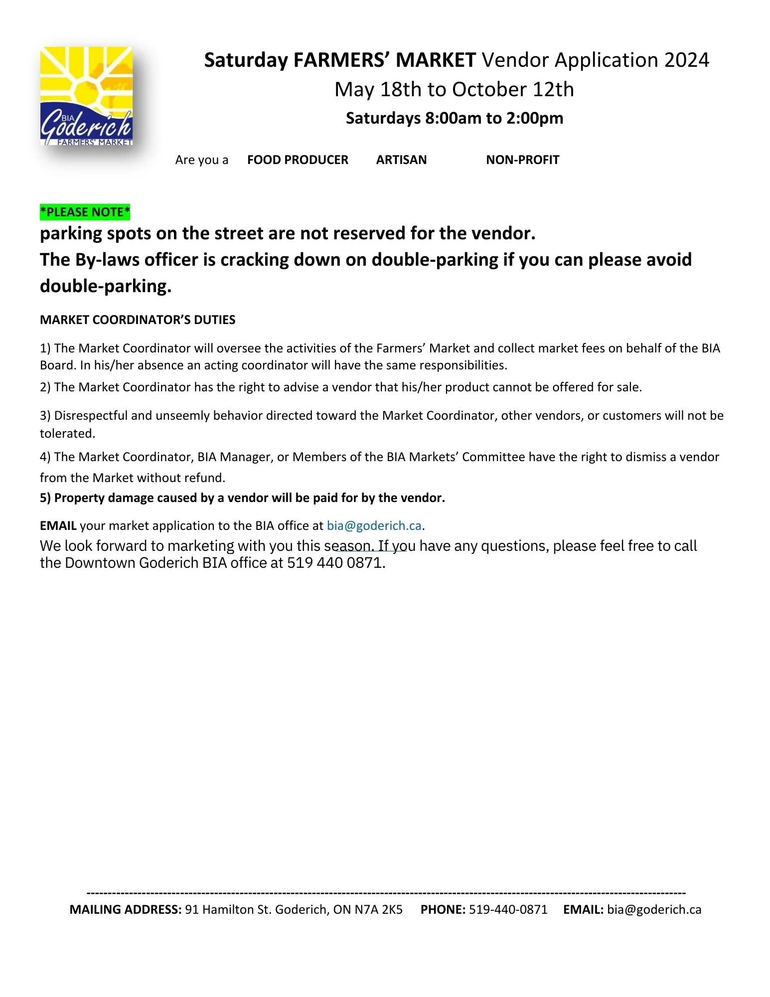 Vendors - Farmers' Market Goderich — Welcome!