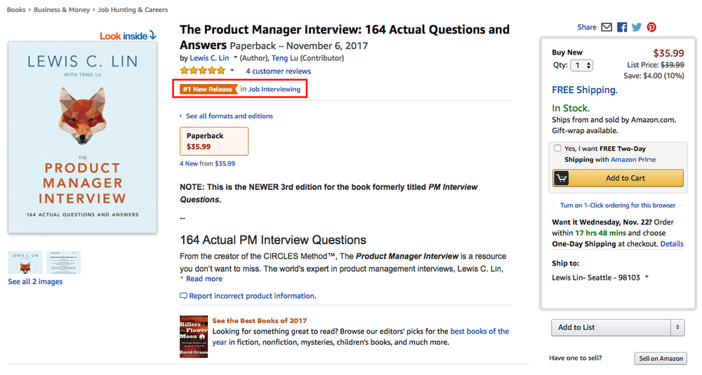 Kudos for The Product Manager Interview: Lewis C. Lin's New Book ...