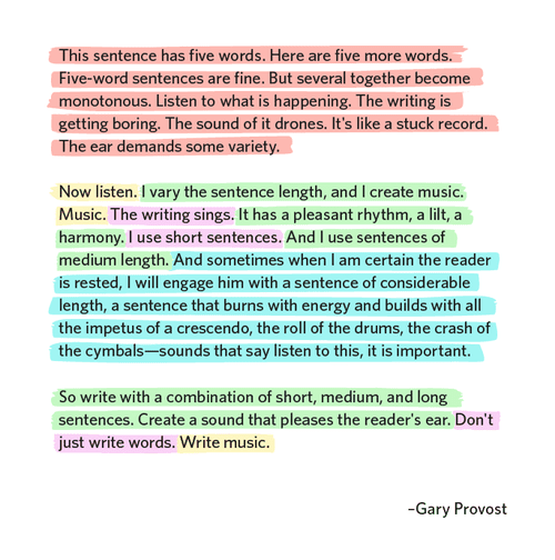 Example of Beautiful Writing: Gary Provost’s Writing Tips — Lewis C. Lin