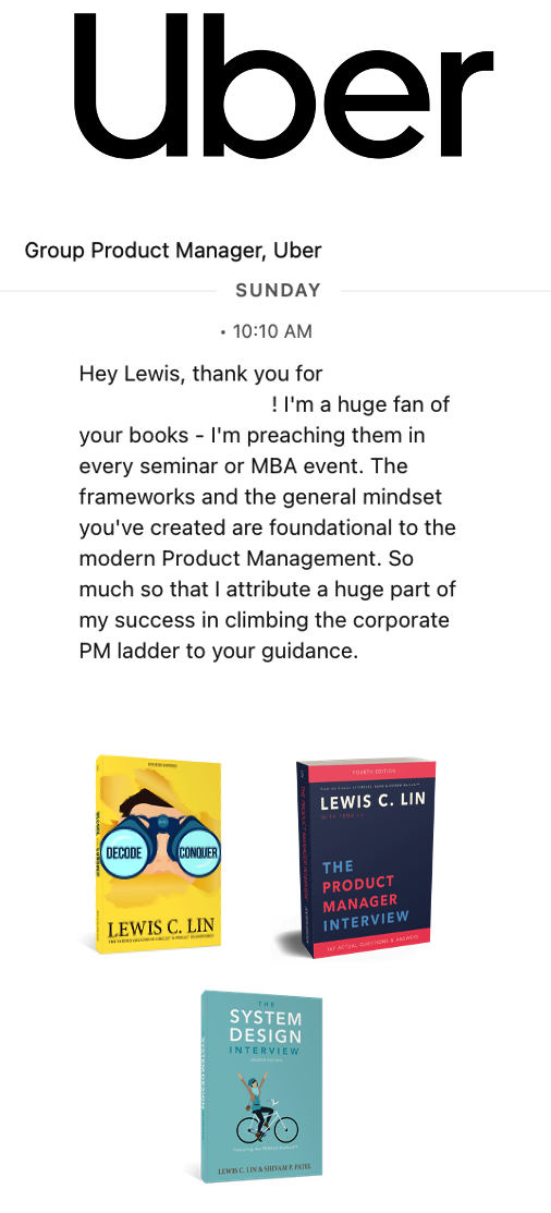 Uber Product Leader: Lewis Lin's Frameworks are the Foundation of ...