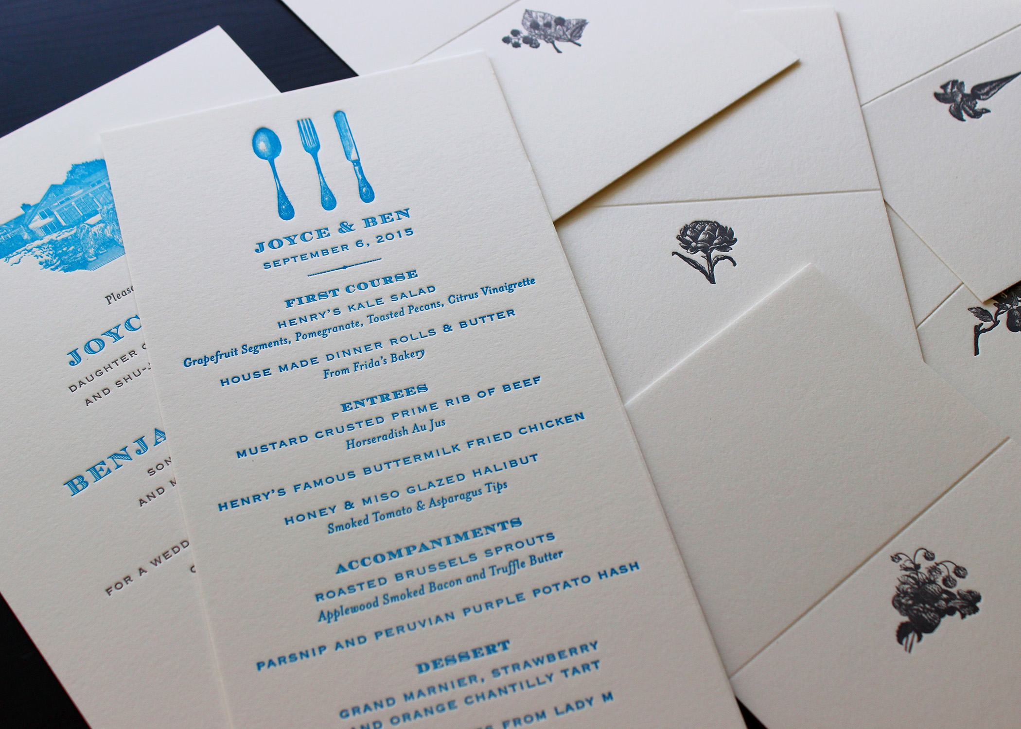 Letterpress menus Paper Invitations & Announcements etna.com.pe