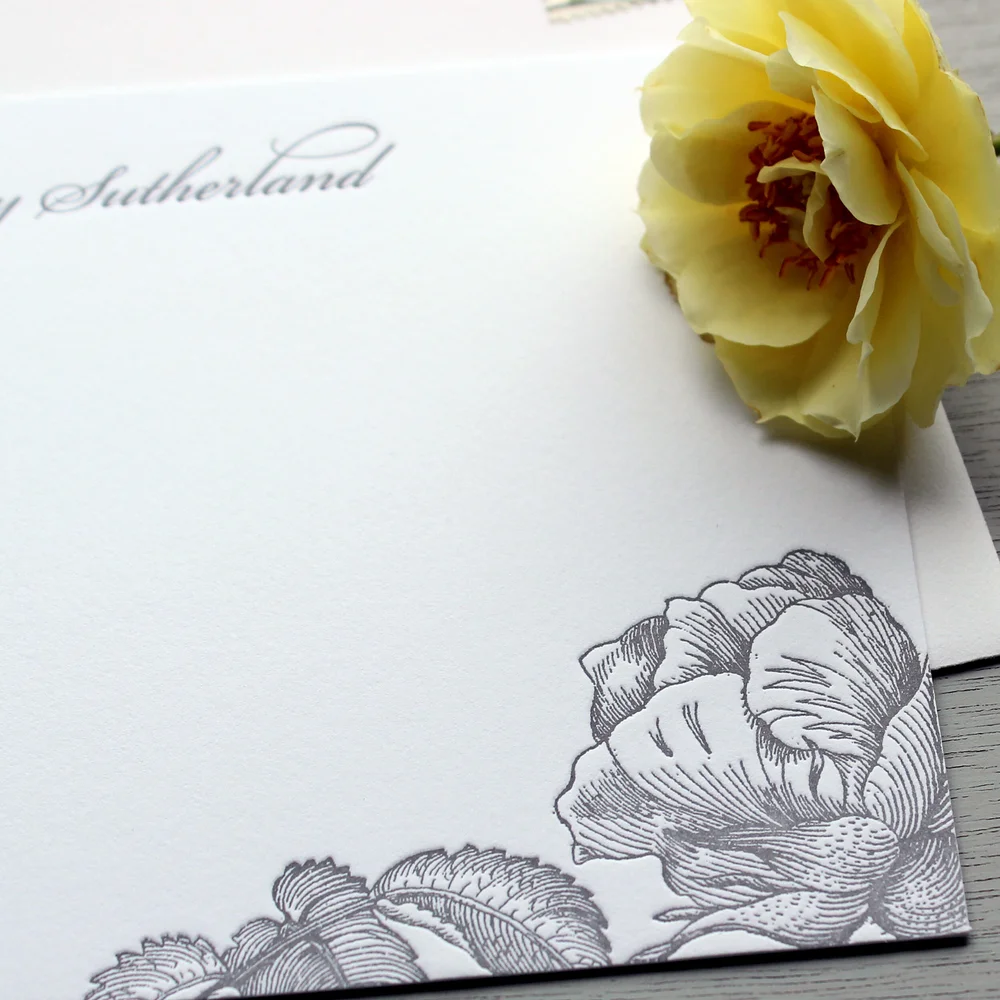 Printable Rose Stationery