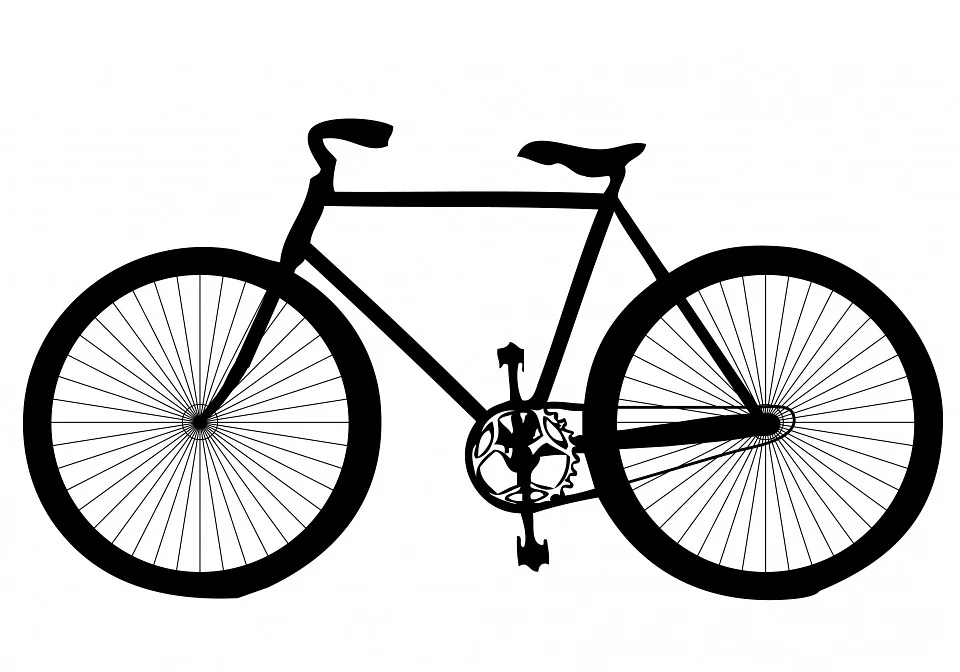Biking Clip Art Grey