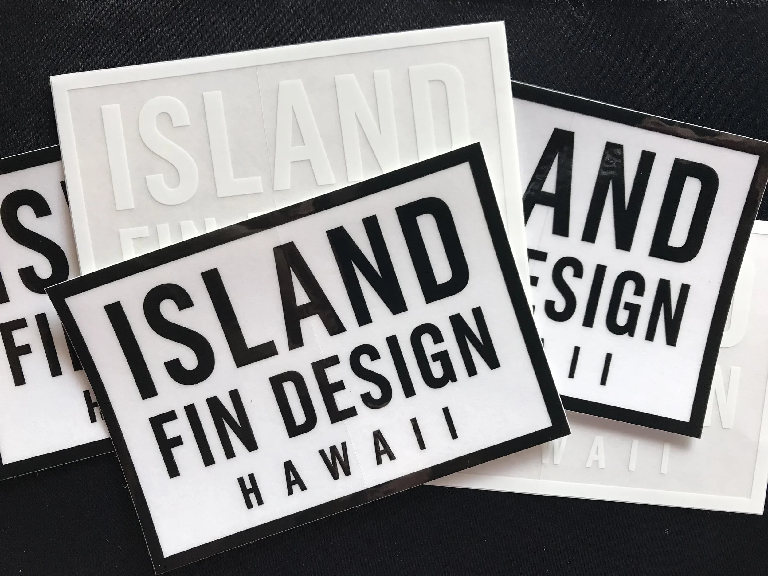 IFD Logo Sticker - Black or White — ISLAND FIN DESIGN