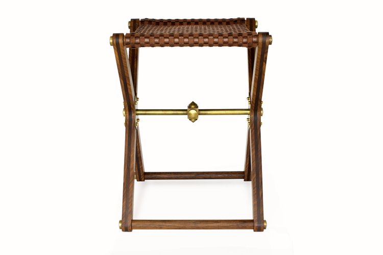 Walnut Purse Stool — M. Shively