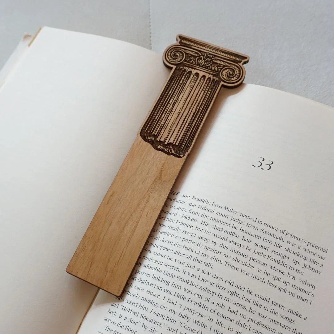 Custom Floral Monogram | Copper Acrylic Bookmark — Lucca