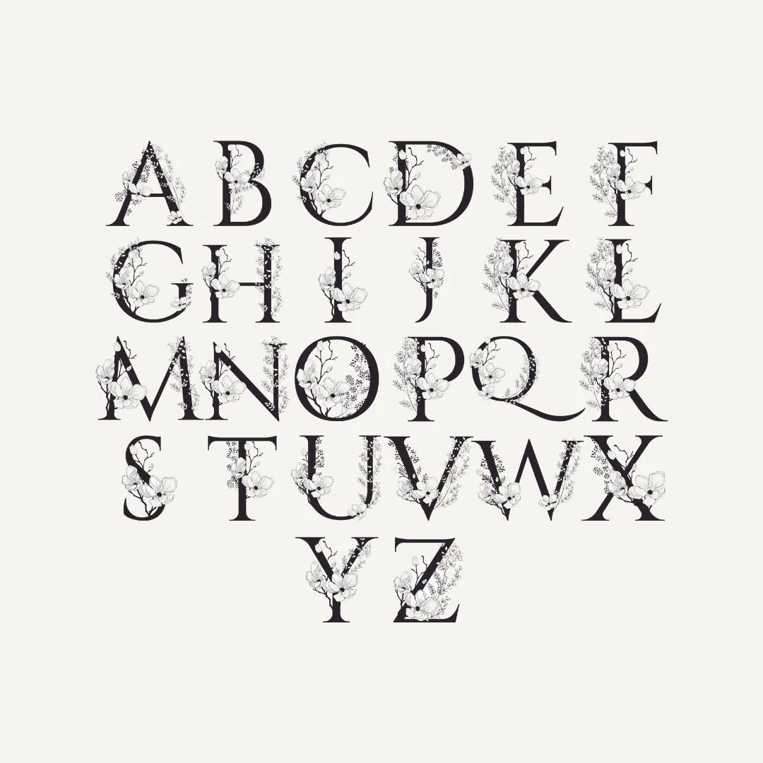 Custom Floral Monogram | Copper Acrylic Bookmark — Lucca