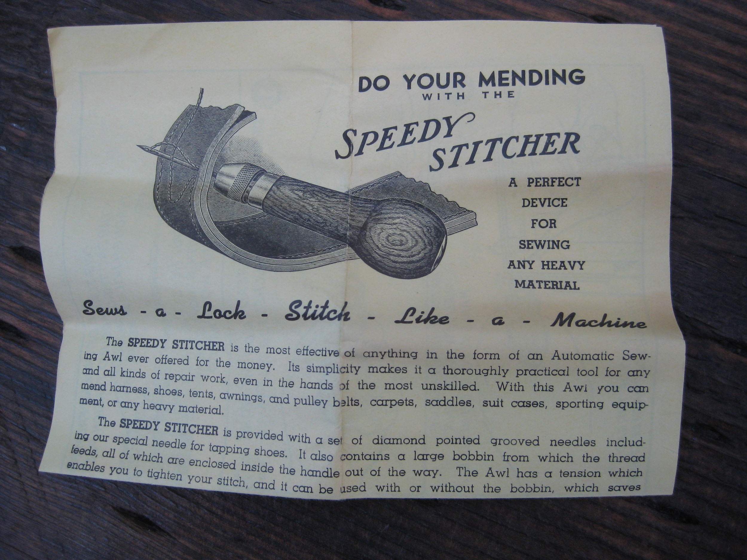 Speedy Stitcher Sewing Awl