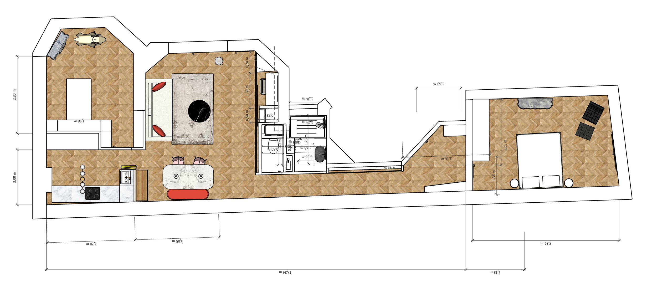 Réhabilitation d'un appartement de 80m2 — Madame Prune