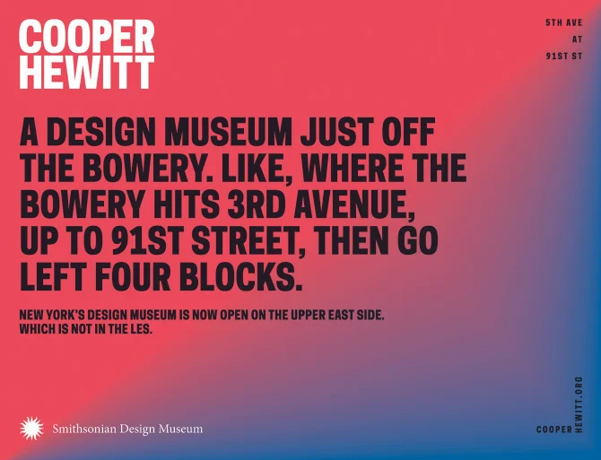 COOPER HEWITT NEIGHBORHOODS — Garrick Sheldon