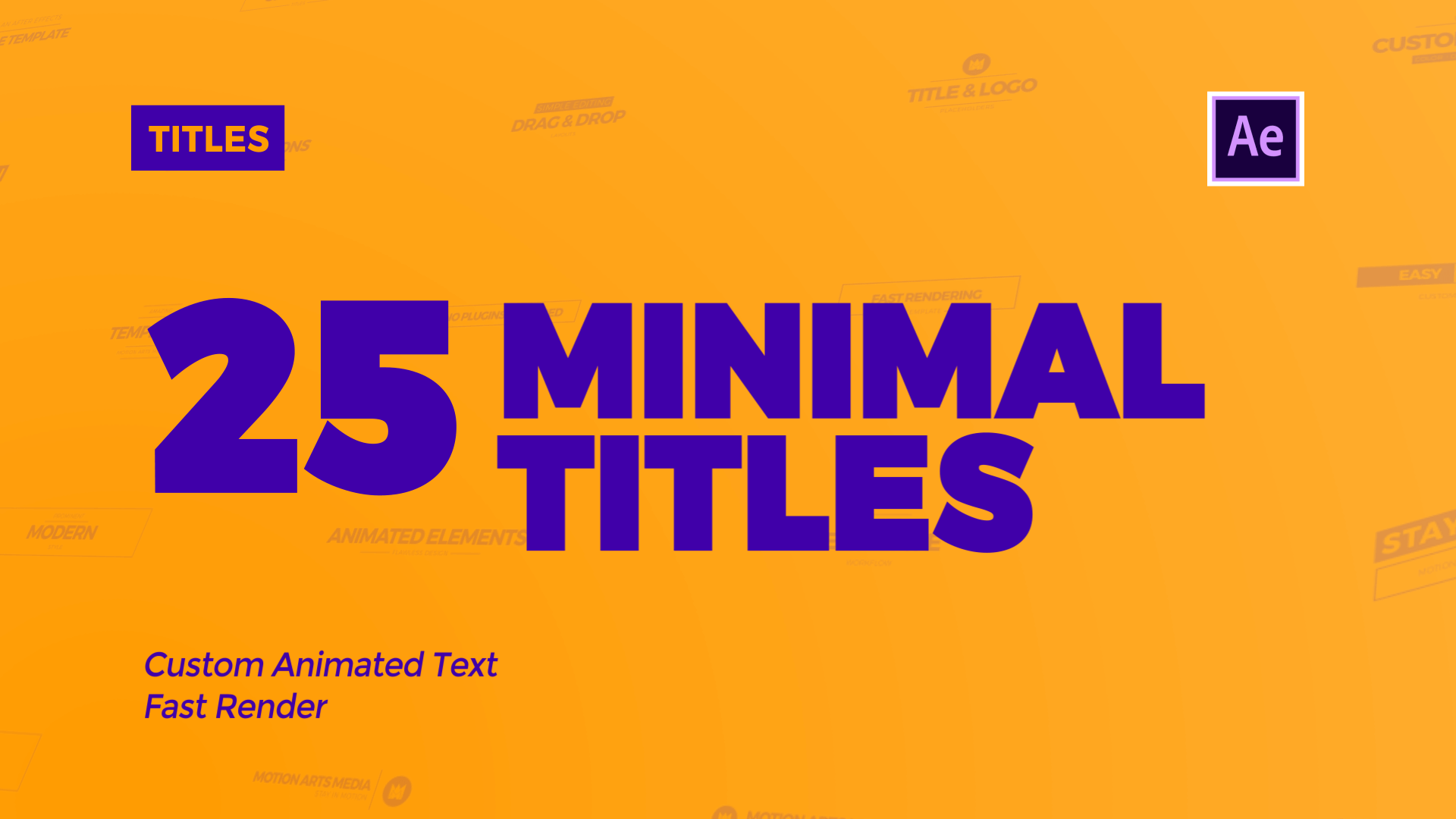 25 Minimal Titles - After Effects Title Template
