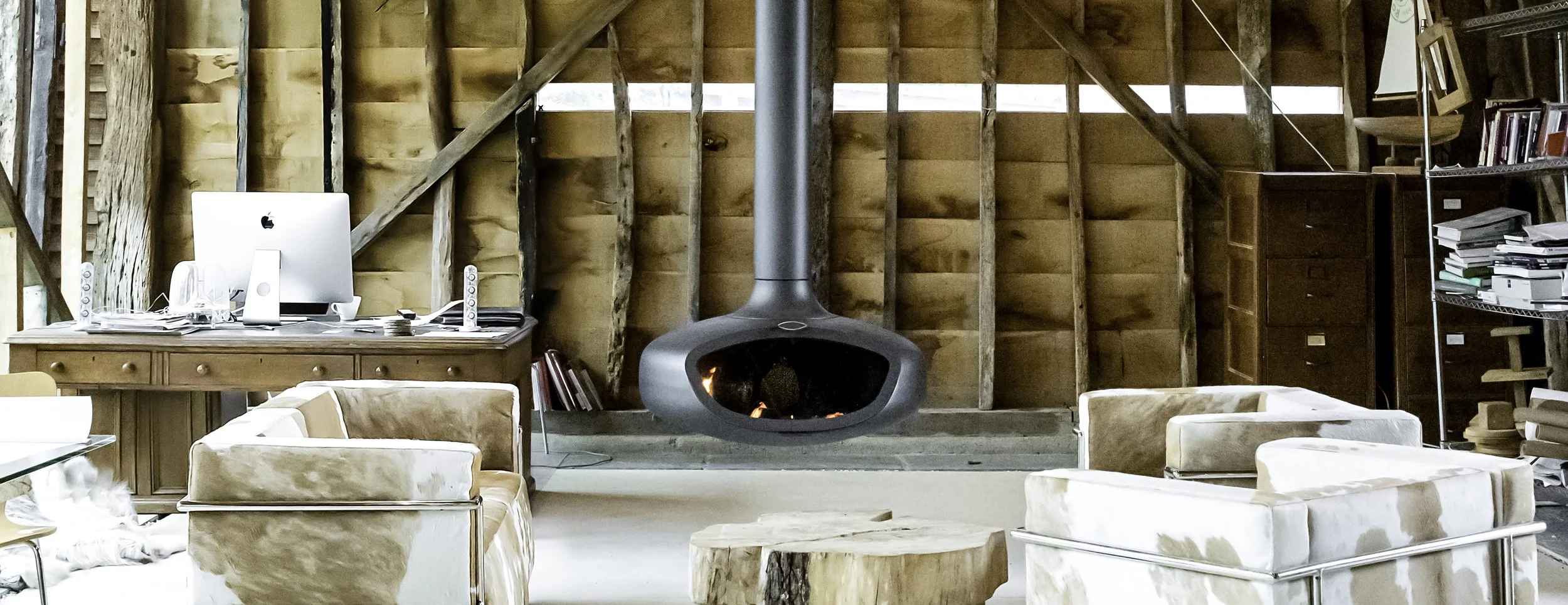 Suspended and bespoke wood burning fires - Firemaker.co.uk