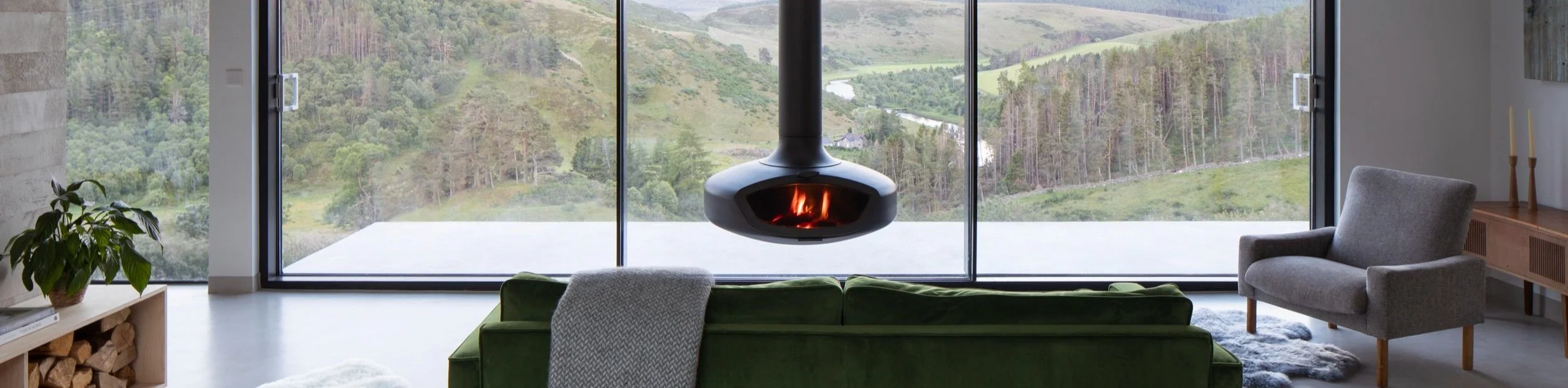 Suspended and bespoke wood burning fires - Firemaker.co.uk