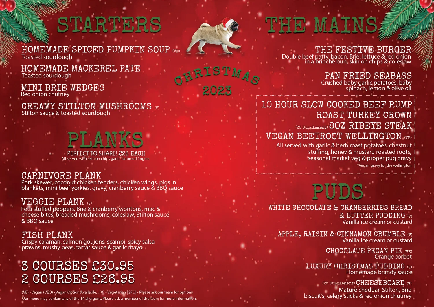 Menu — THE ROYAL PUG