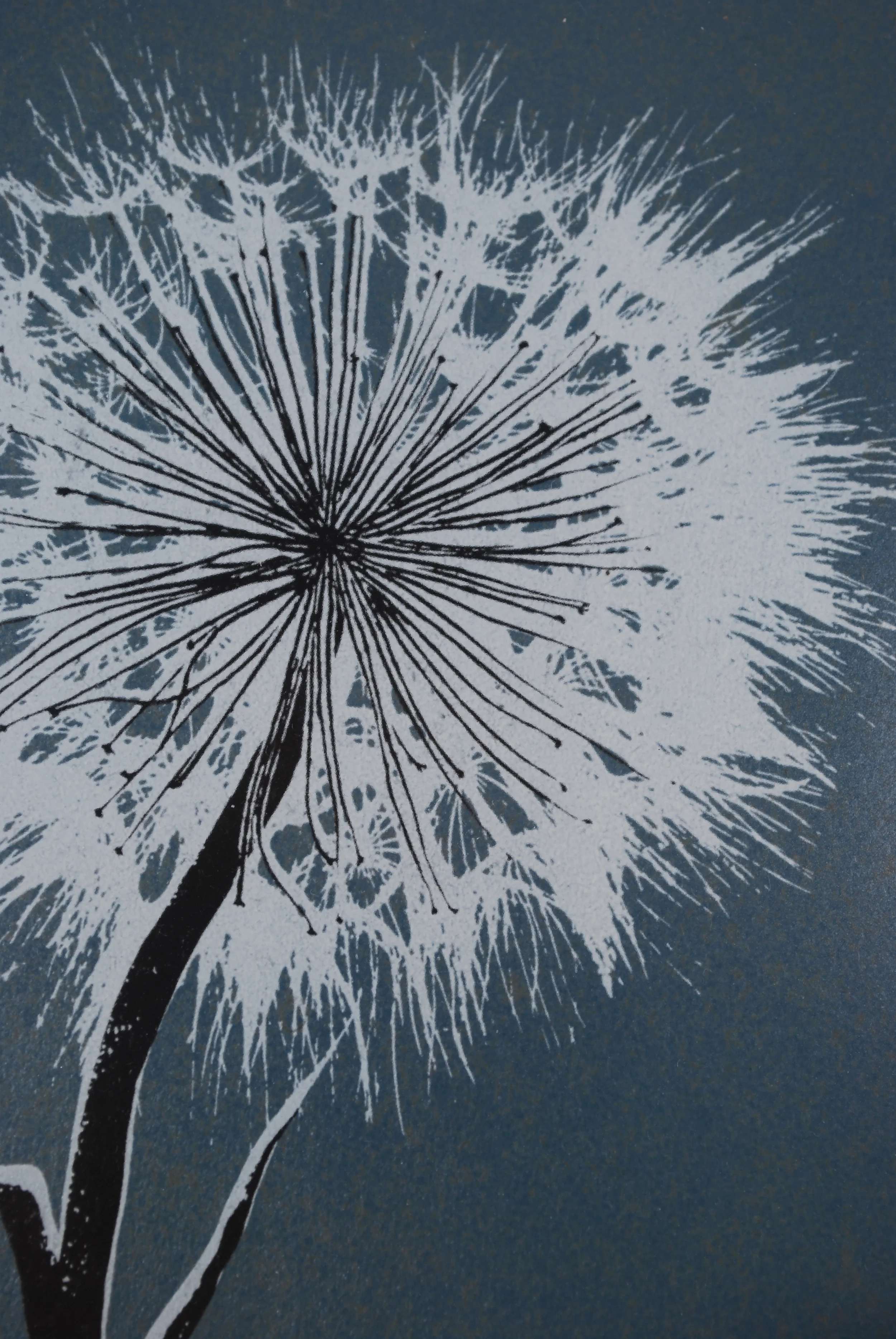 Dandelion original screen print by Ray Waal 60's — Flux Vintage
