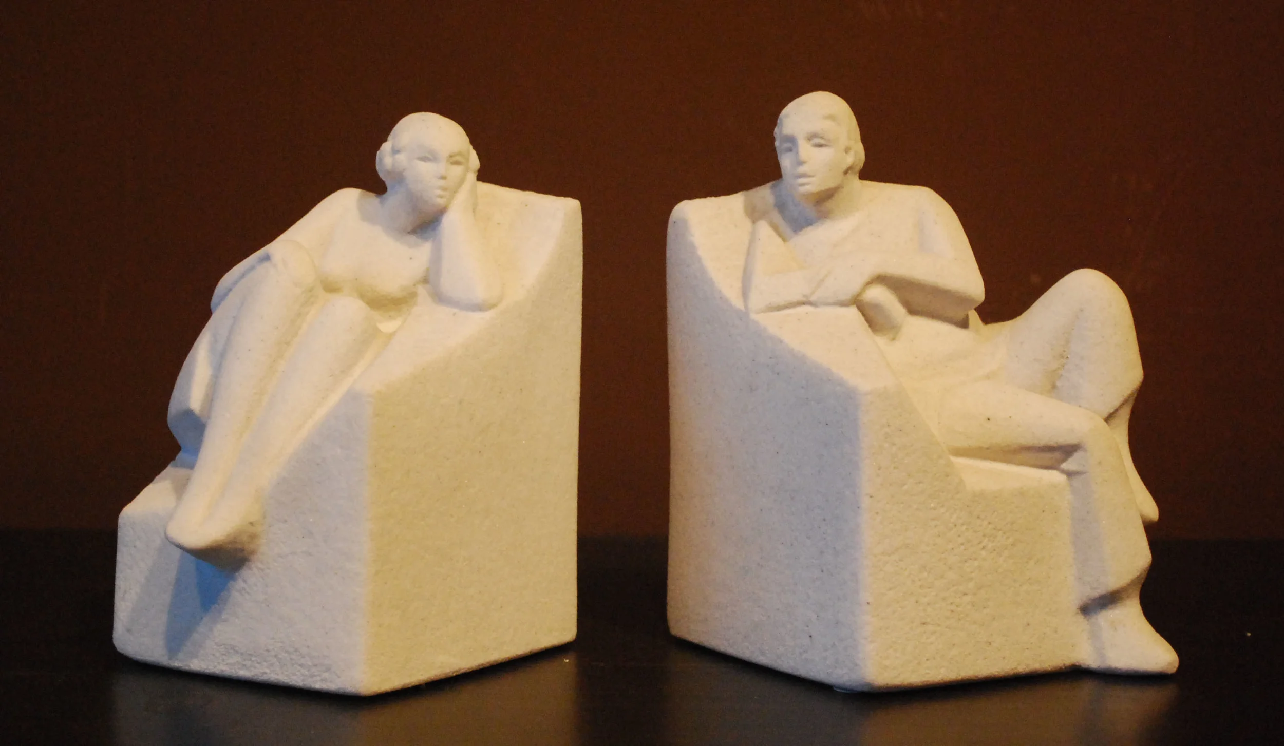 Stone figures curved by hand — Flux Vintage
