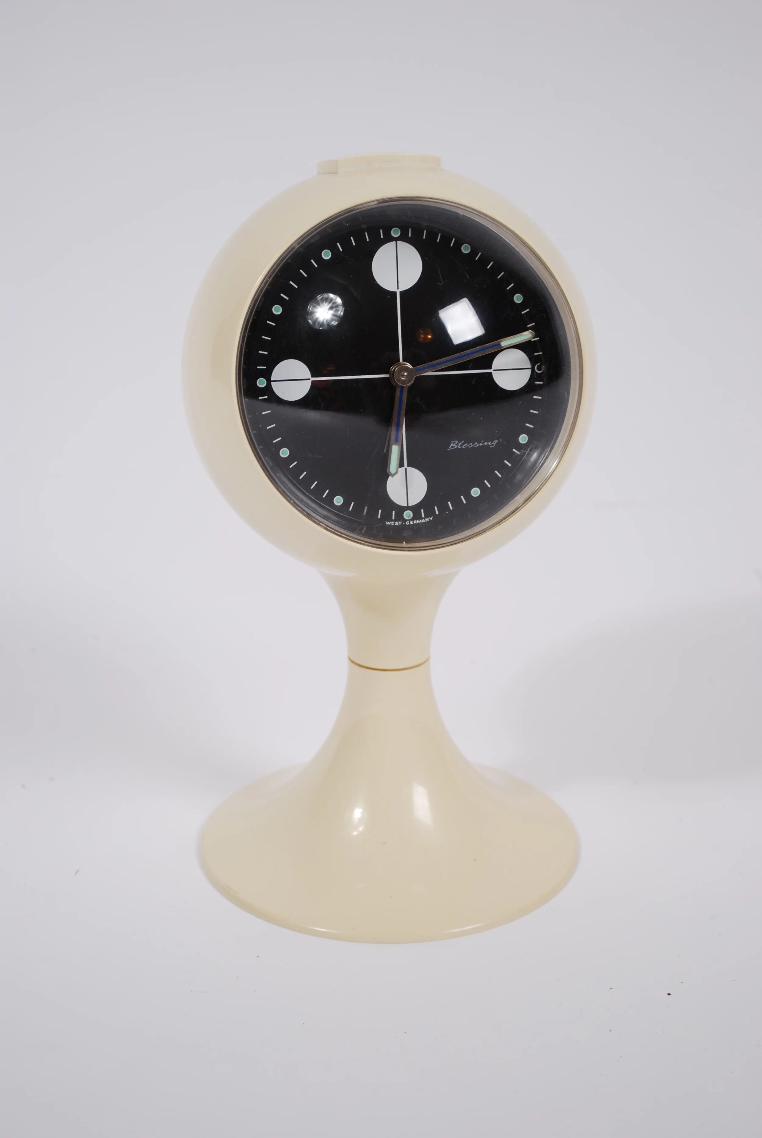 Alarm clock with tulip base 60's, by Blessing, West Germany — Flux Vintage