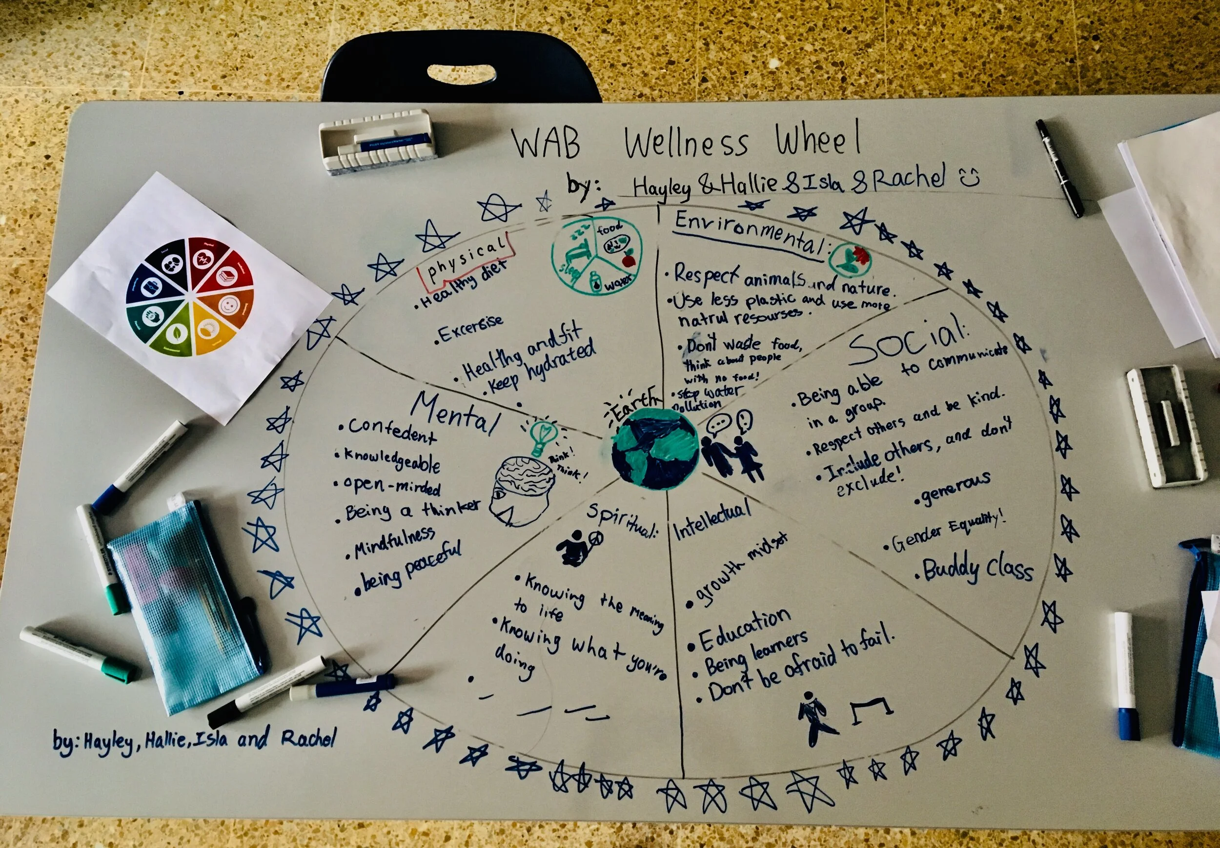 Construct a wellness wheel and indicators for personal and collective ...