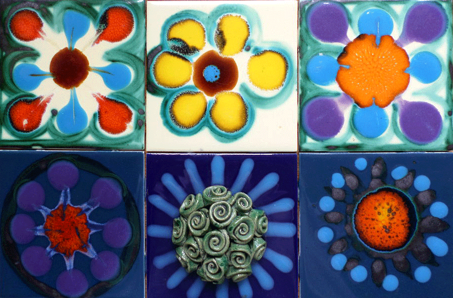 Jean Powell retro 1960’s ceramic tiles — Blondes Fine Art