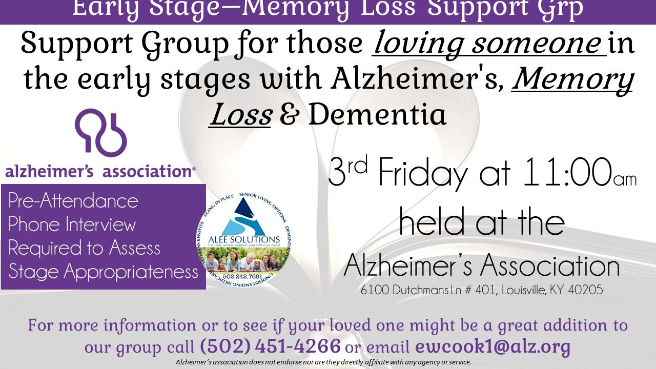 Memory Loss Support Groups — Alee Solutions