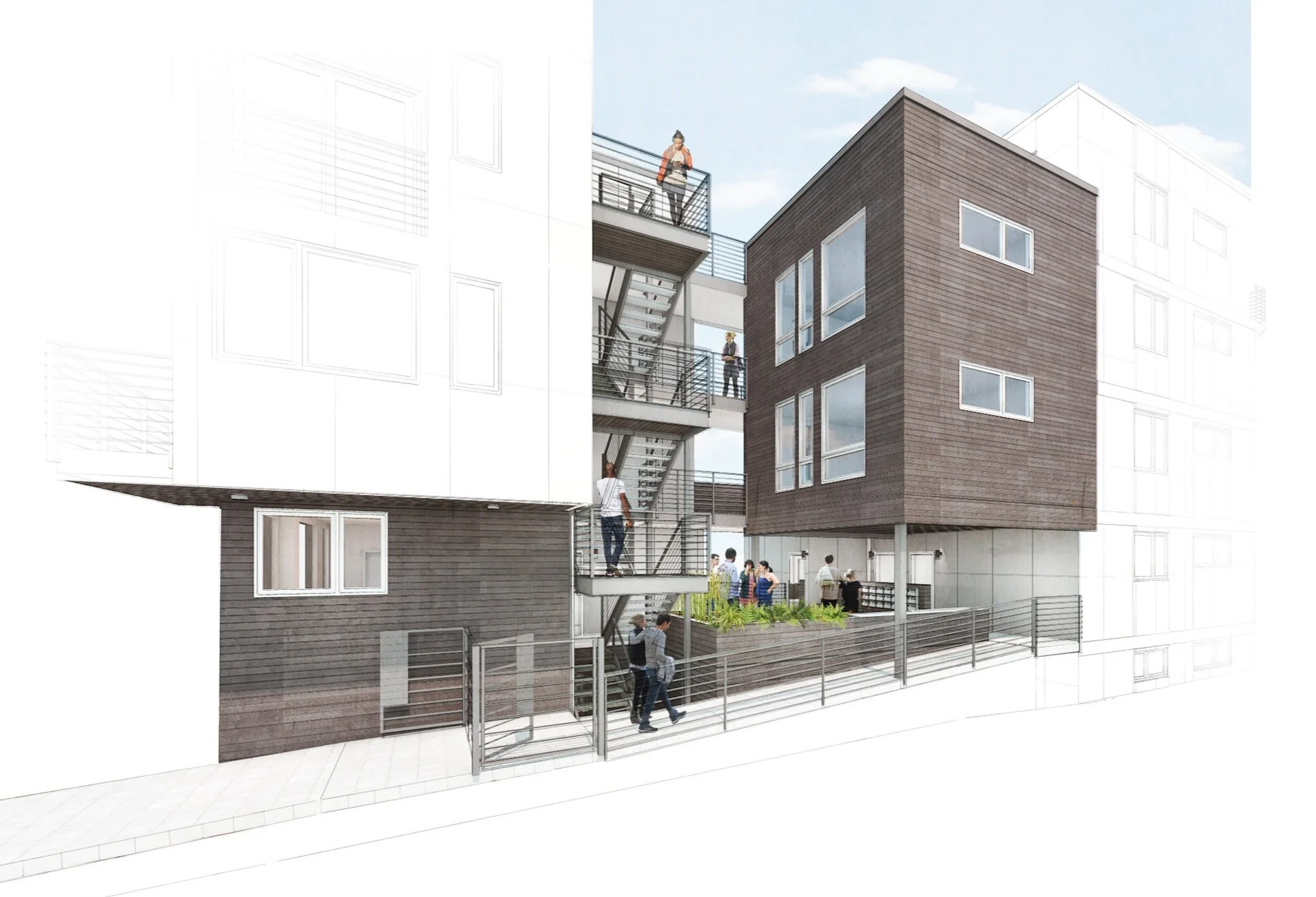 Infill Apartment Building Design by b9 Seattle Residential Architects ...