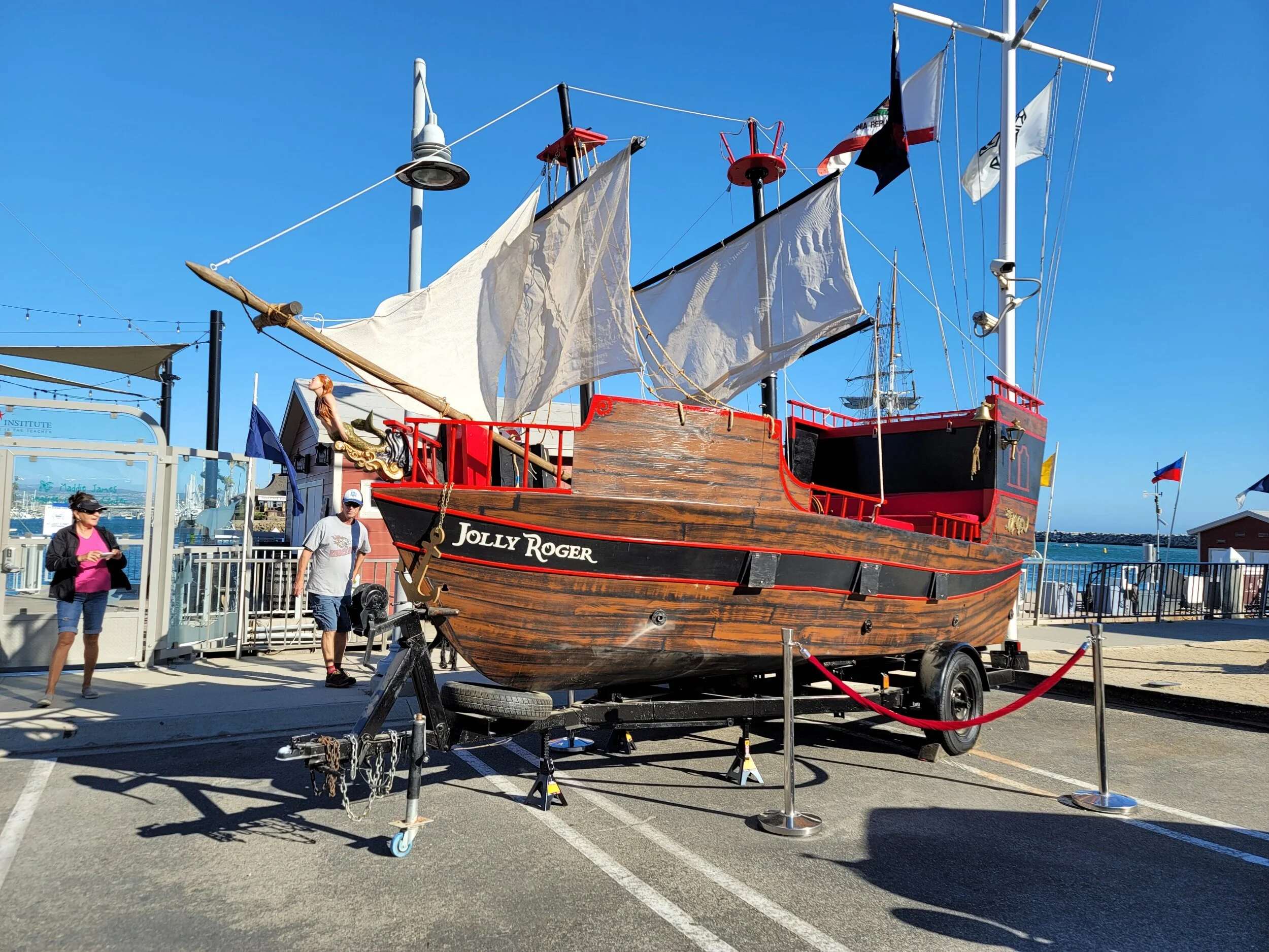 Rent a full size pirate ship for a pool party or a mobile pirate ship ...
