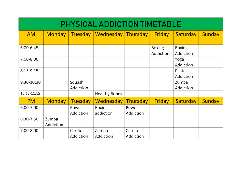 Welcome — Physical Addiction