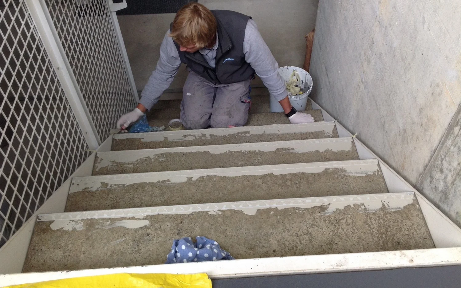 Beton Auentreppe Rutschfest Machen