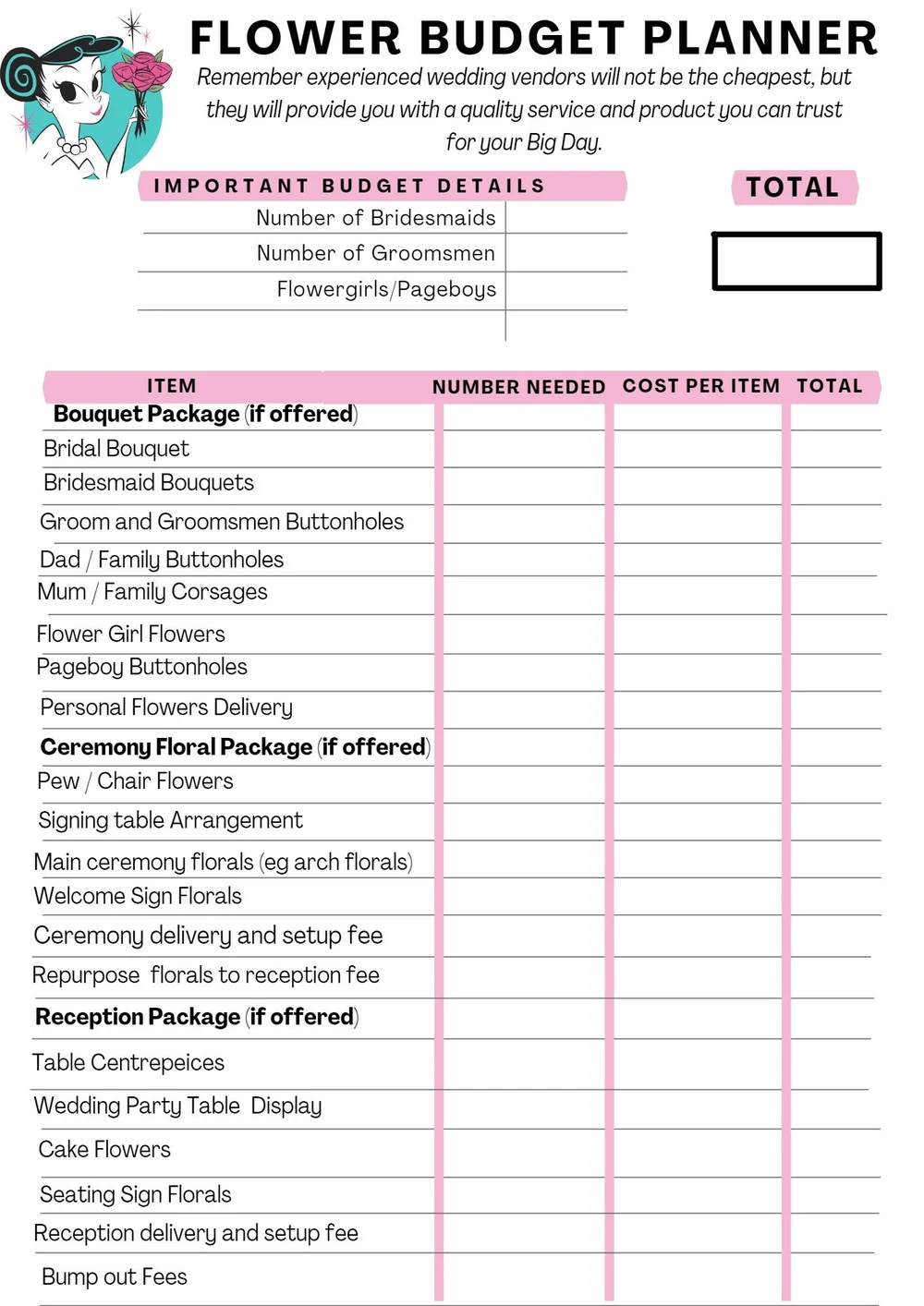 Wedding Planning PDF's — Lovely Bridal Blooms