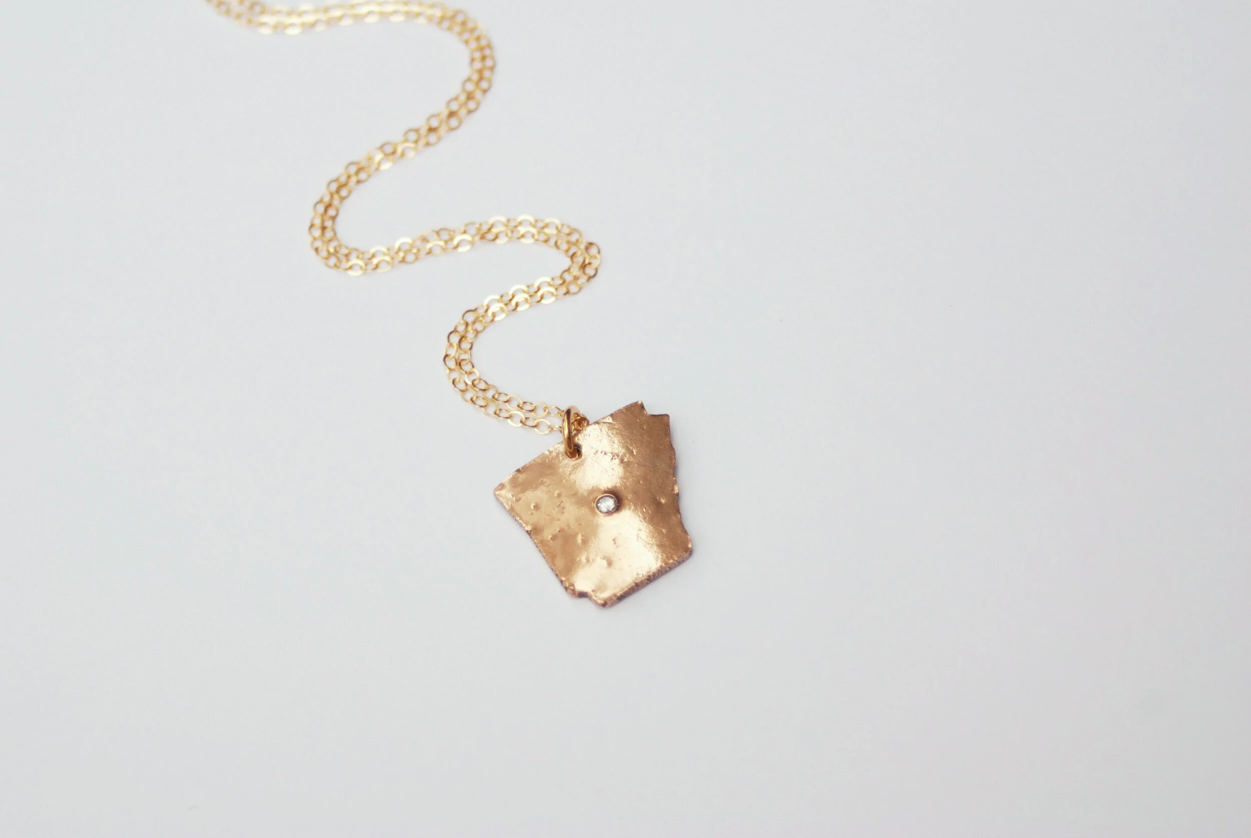 Handmade Arkansas Necklace in Woodgrain, Water or Diamond Motif — Bang ...