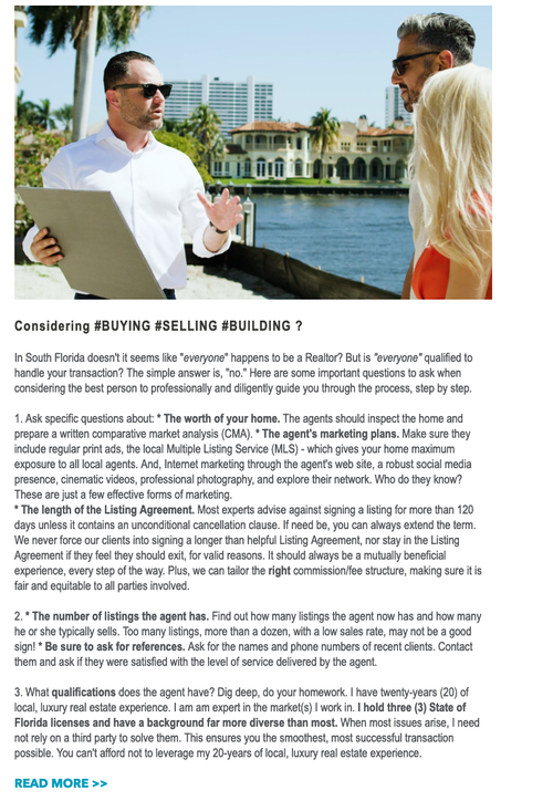 DiMisa Real Estate - Elliman Florida — J.P. DiMisa Luxury Homes, Inc.