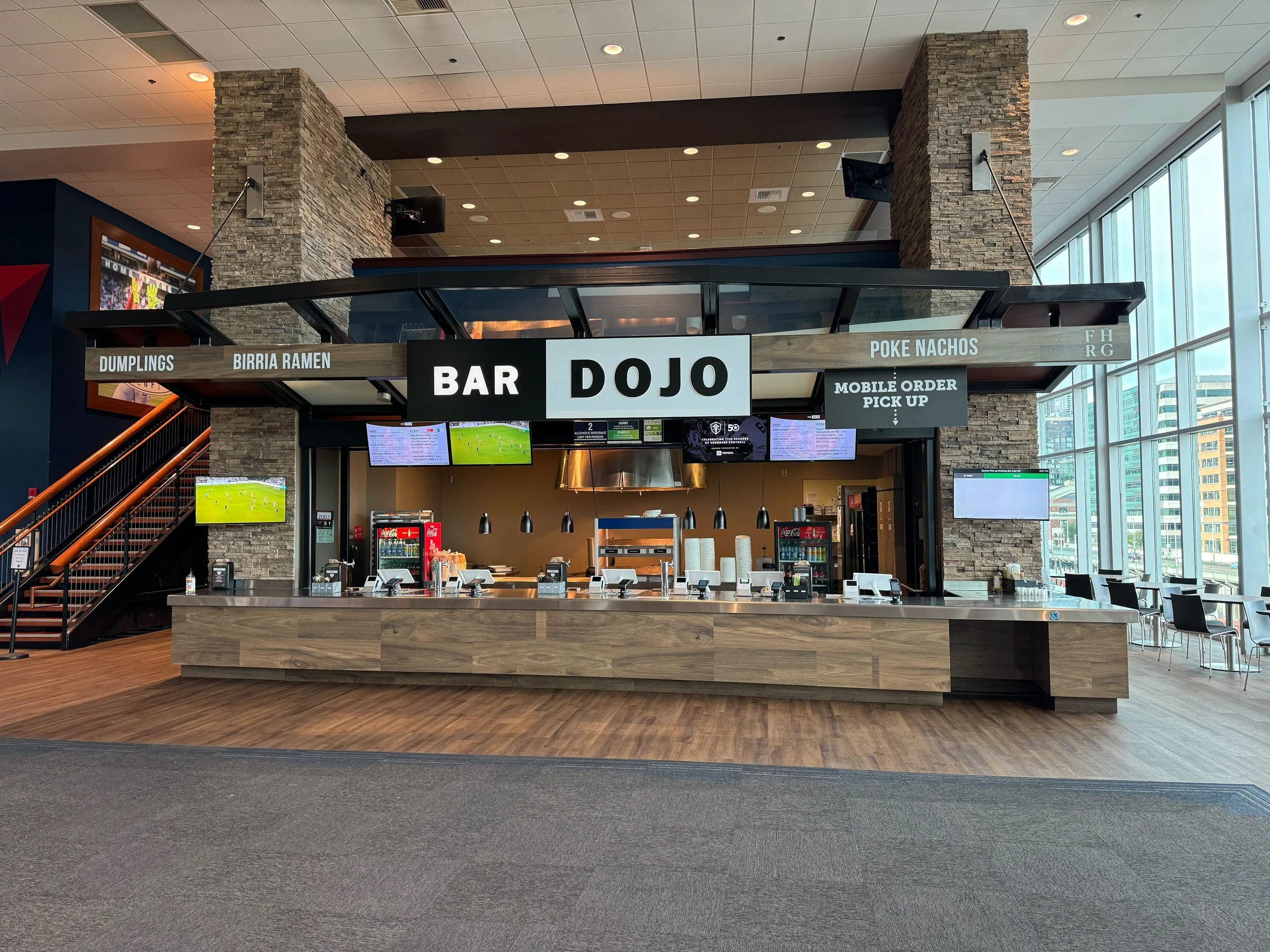 Lumen Field - Bar Dojo located in the Delta Sky 360 Club Lounge, home ...