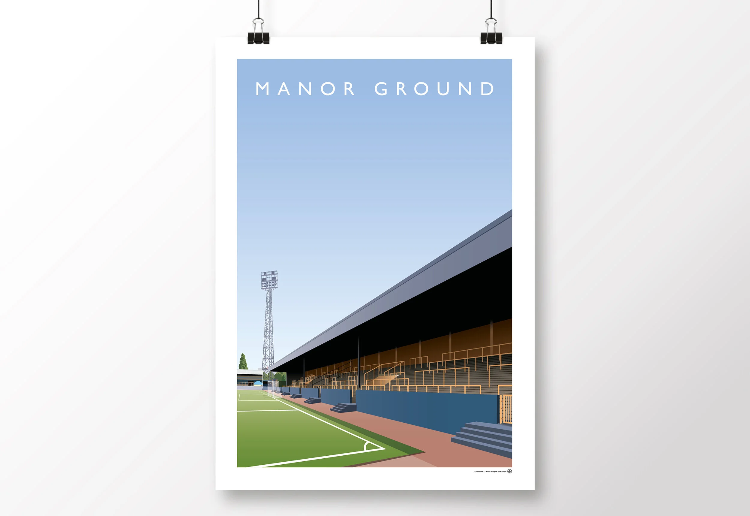Oxford United Manor Ground - London Road Stand Entrance Poster ...