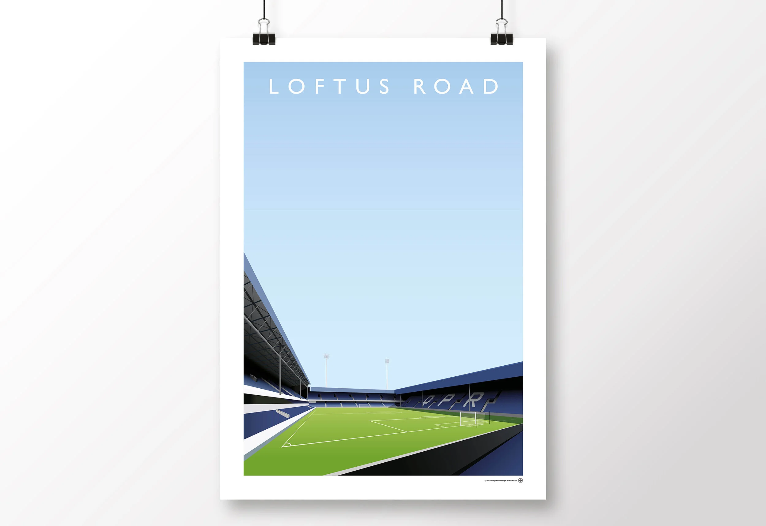 QPR Loftus Road View Towards The Loft Poster | Matthew J I Wood Design ...