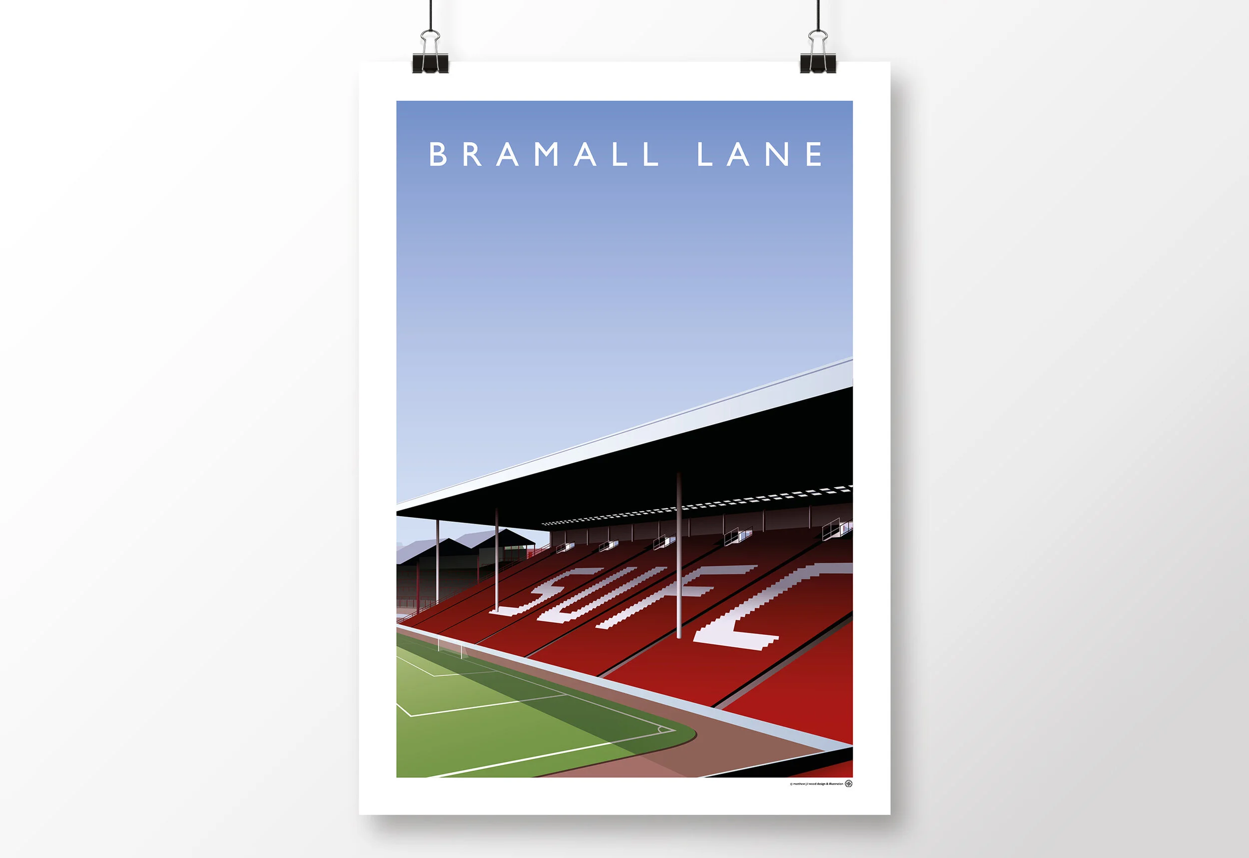 Sheffield United Bramall Lane Poster | Matthew J I Wood Design ...