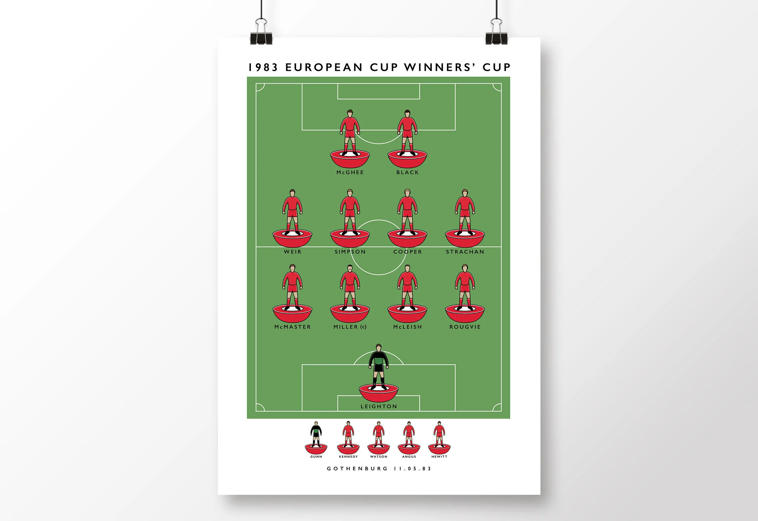 Subbuteo XI Football Posters | Matthew J I Wood Design & Illustration